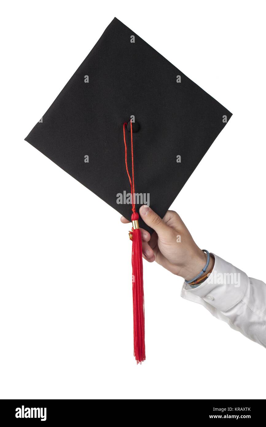 black graduation cap Stock Photo - Alamy