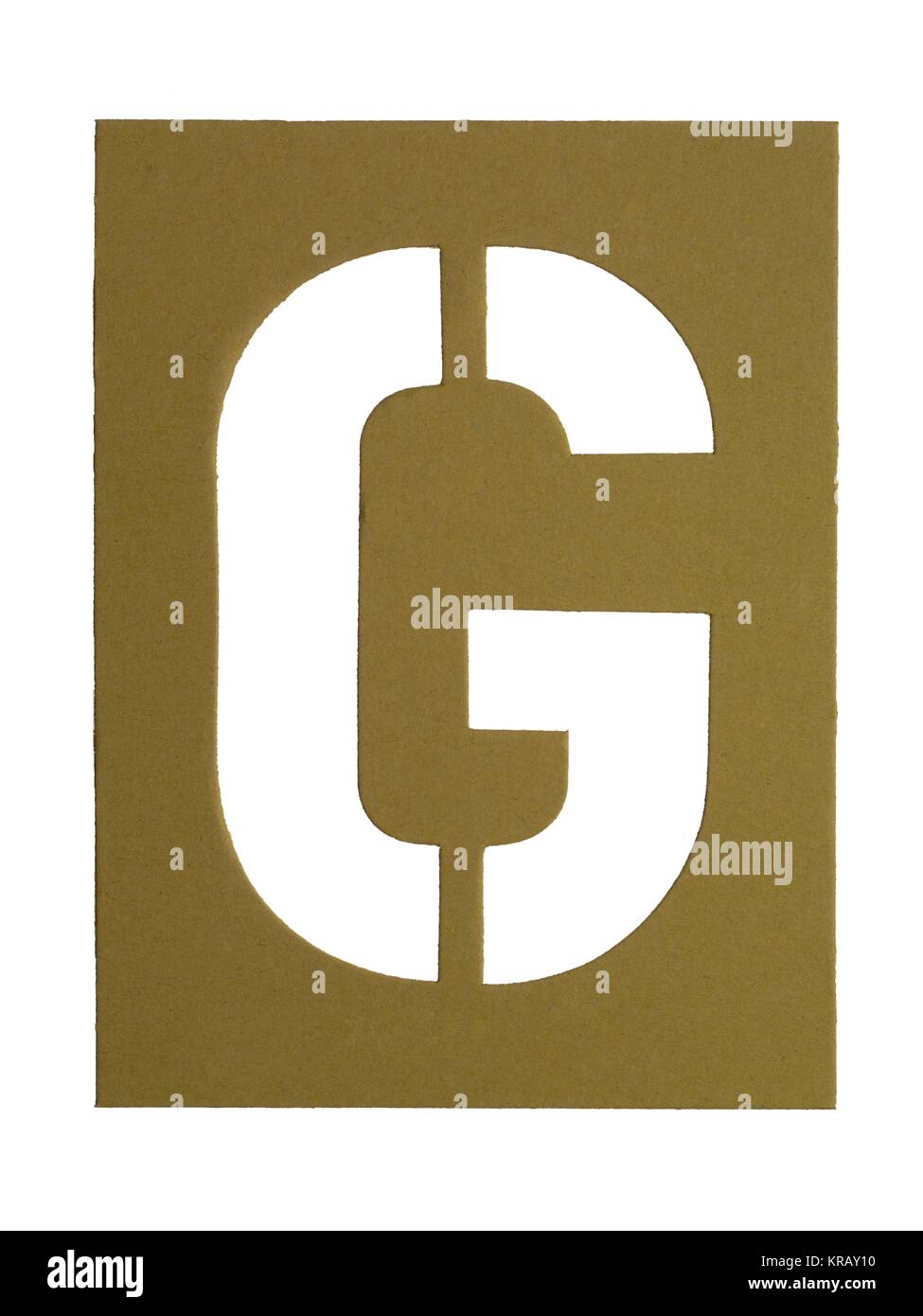 cardboard with cut out letter g Stock Photo - Alamy