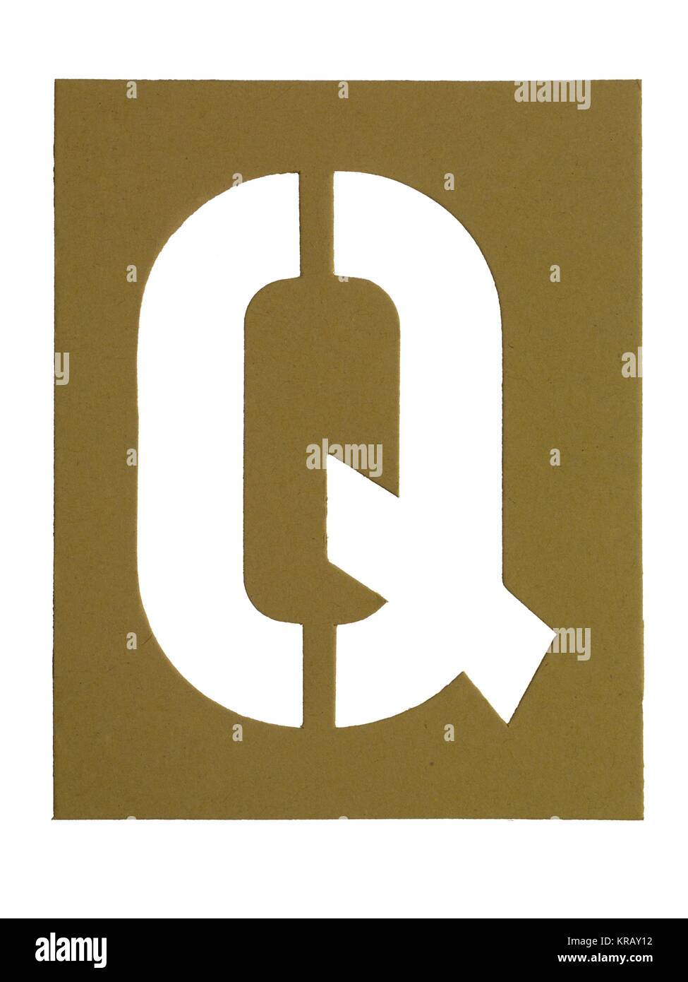 cardboard with cut out letter q Stock Photo - Alamy