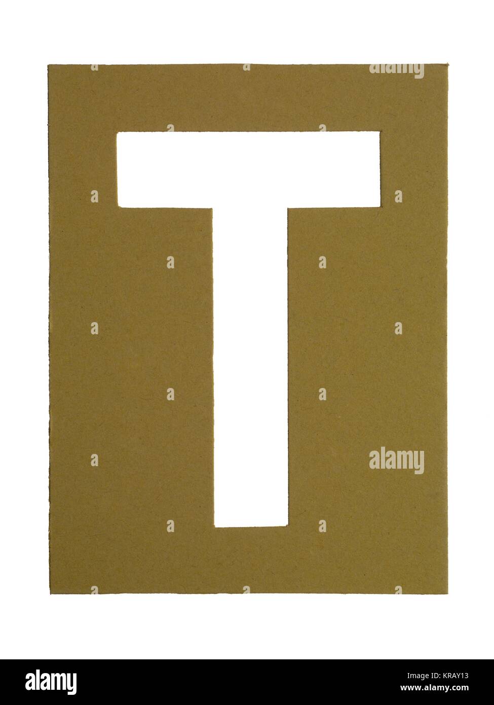 cardboard with cut out letter t Stock Photo - Alamy