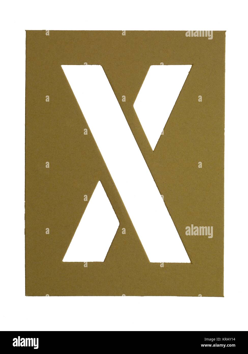 cardboard with cut out letter x Stock Photo - Alamy