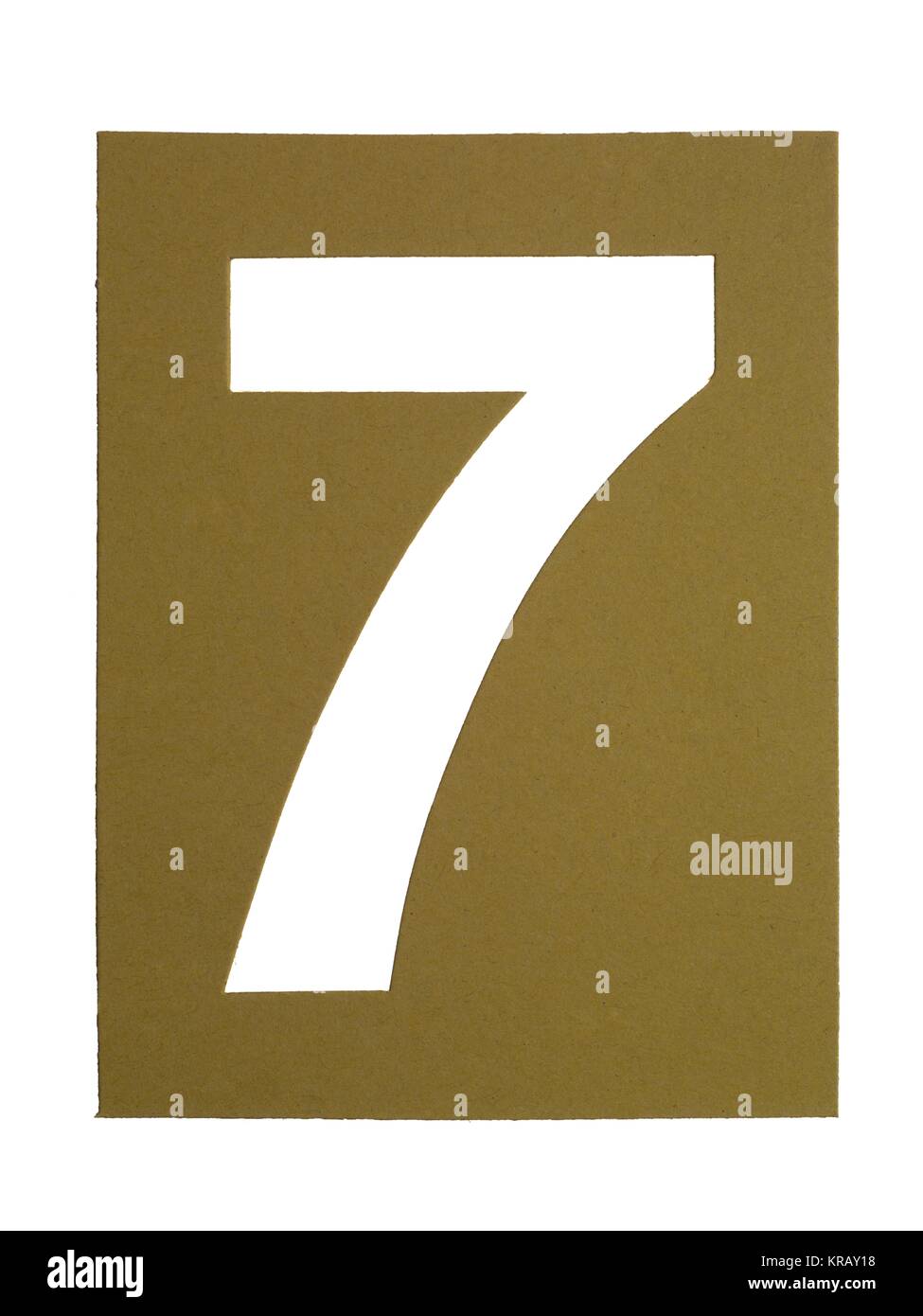 cardboard with cut out number 7 Stock Photo - Alamy