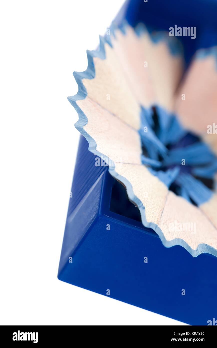 close image of blue sharpener Stock Photo - Alamy