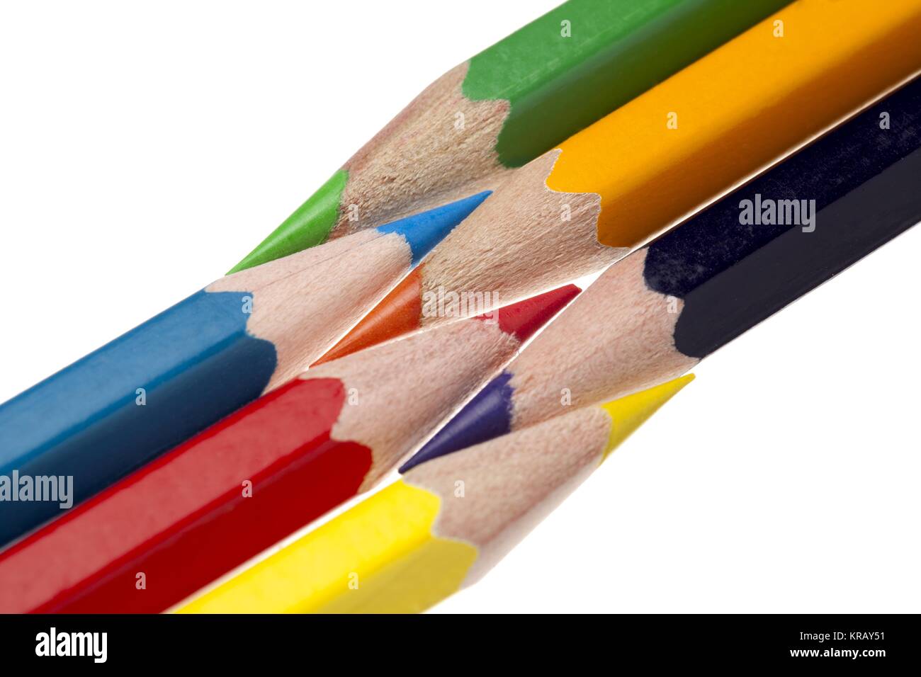close up shot of color crayons Stock Photo - Alamy