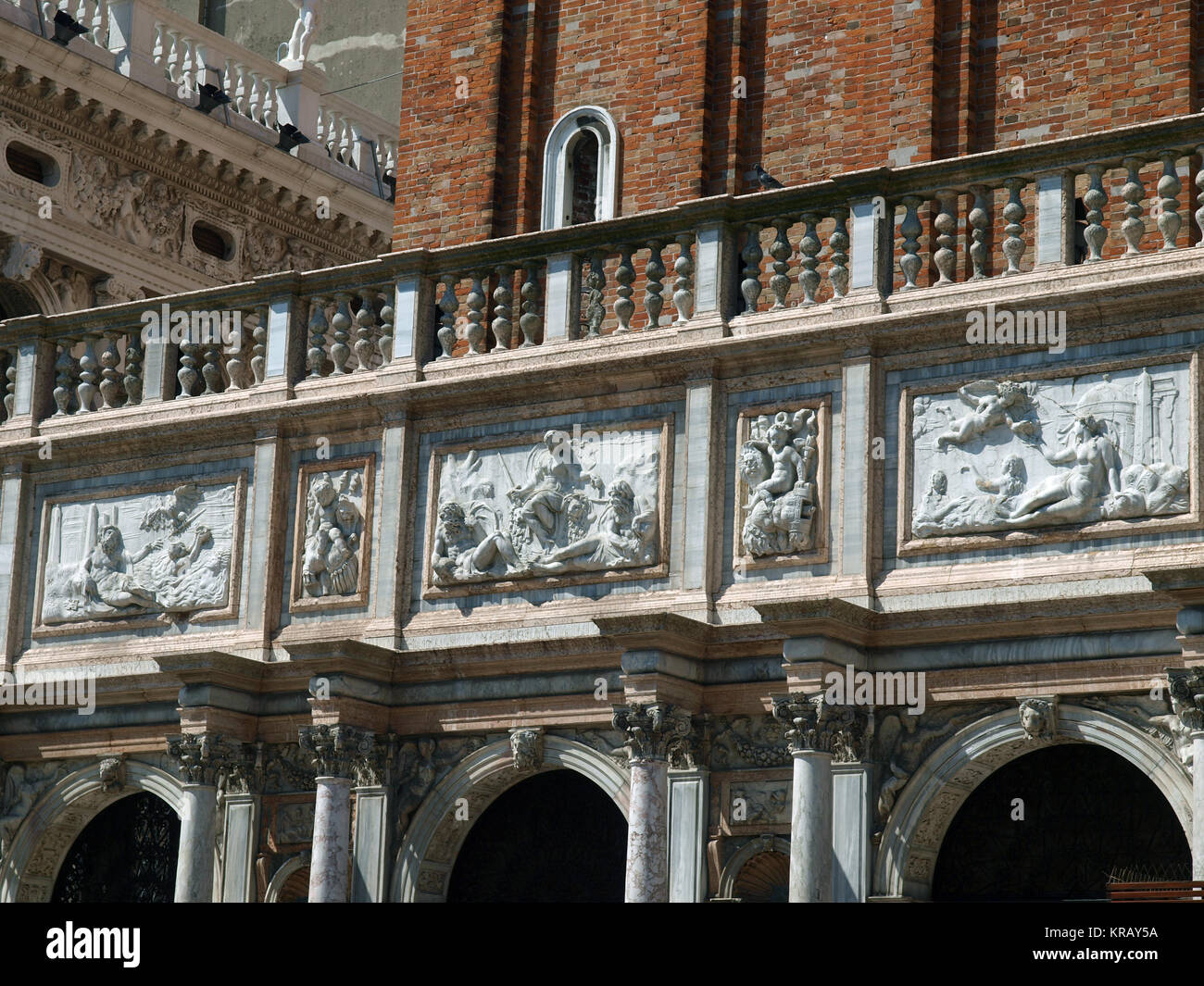 The bas-reliefs from Loggetta Sansovino - Venice Stock Photo - Alamy