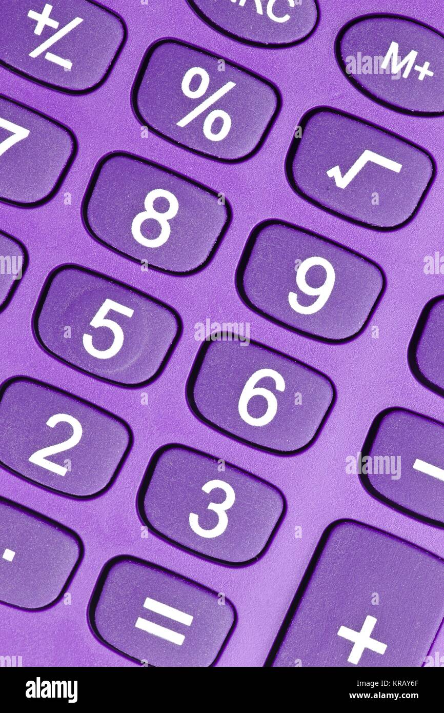 close up shot of purple calculator Stock Photo - Alamy