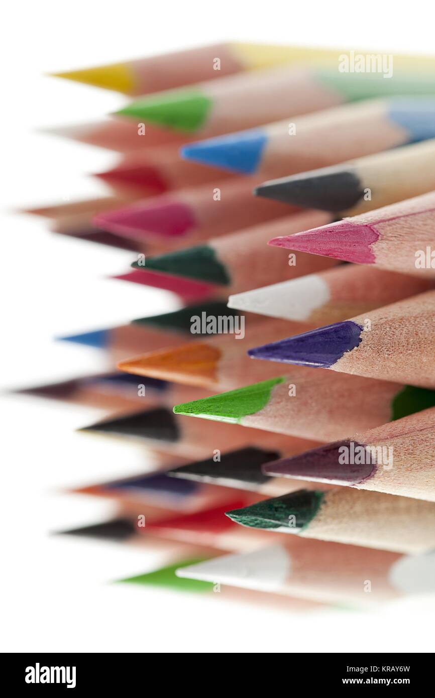 close up tip of the color pencil Stock Photo - Alamy