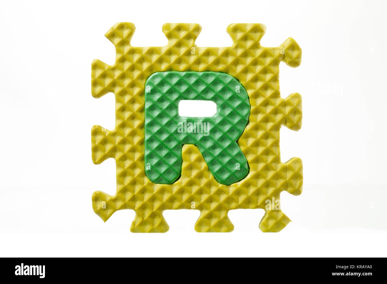 colored letter r puzzle piece Stock Photo - Alamy