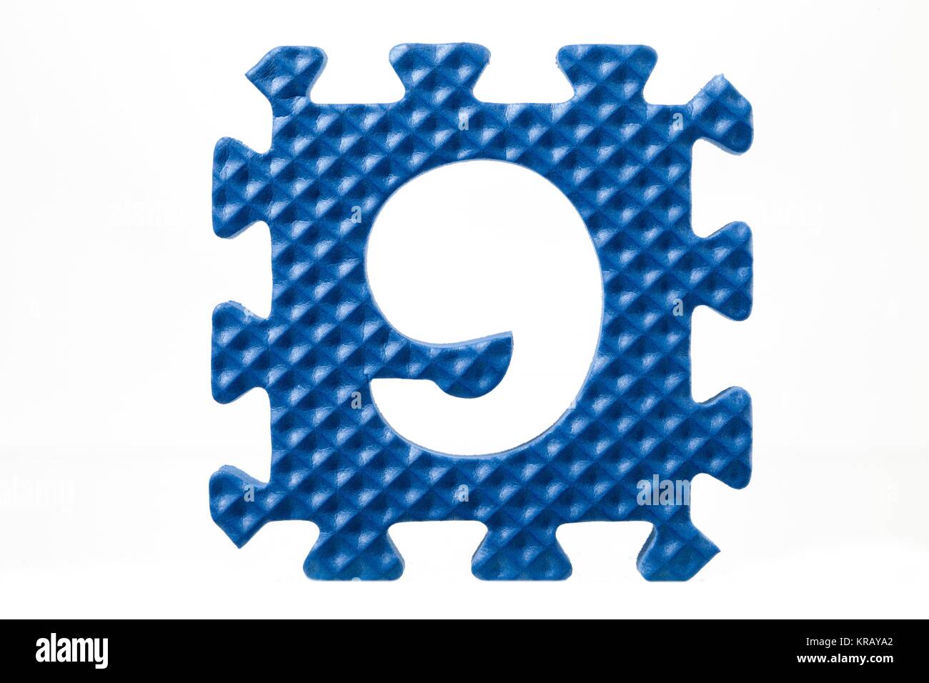 colored number nine puzzle piece Stock Photo - Alamy