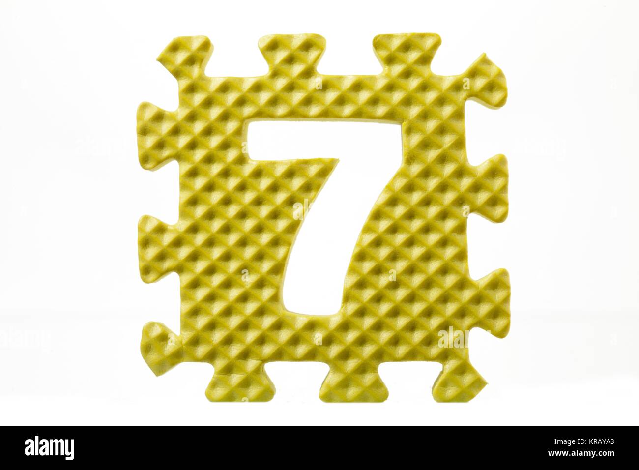 colored number seven puzzle piece Stock Photo - Alamy