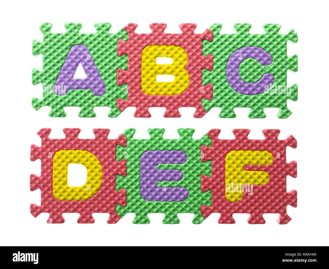 colorful alphabet puzzle pieces Stock Photo - Alamy