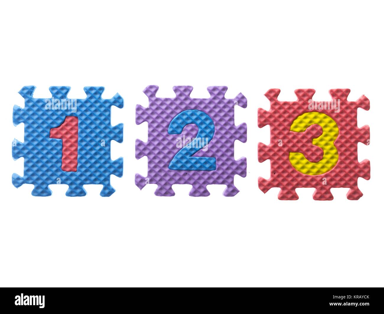 colorful foam puzzle with numbers Stock Photo - Alamy