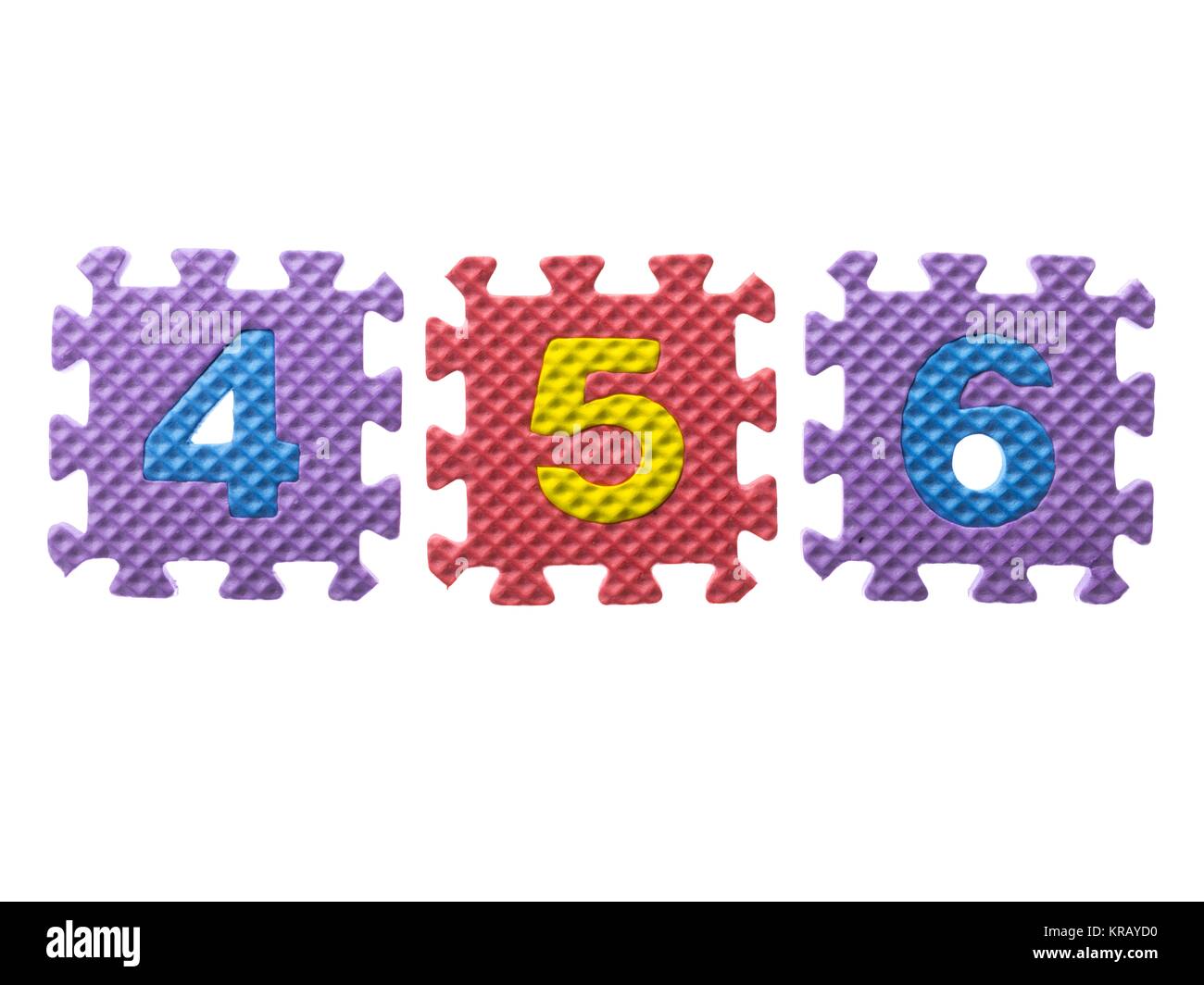 colorful number puzzle pieces Stock Photo - Alamy