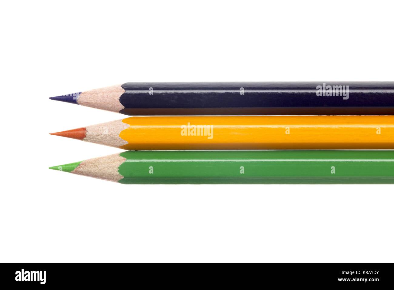 Three coloured pencils hi-res stock photography and images - Alamy