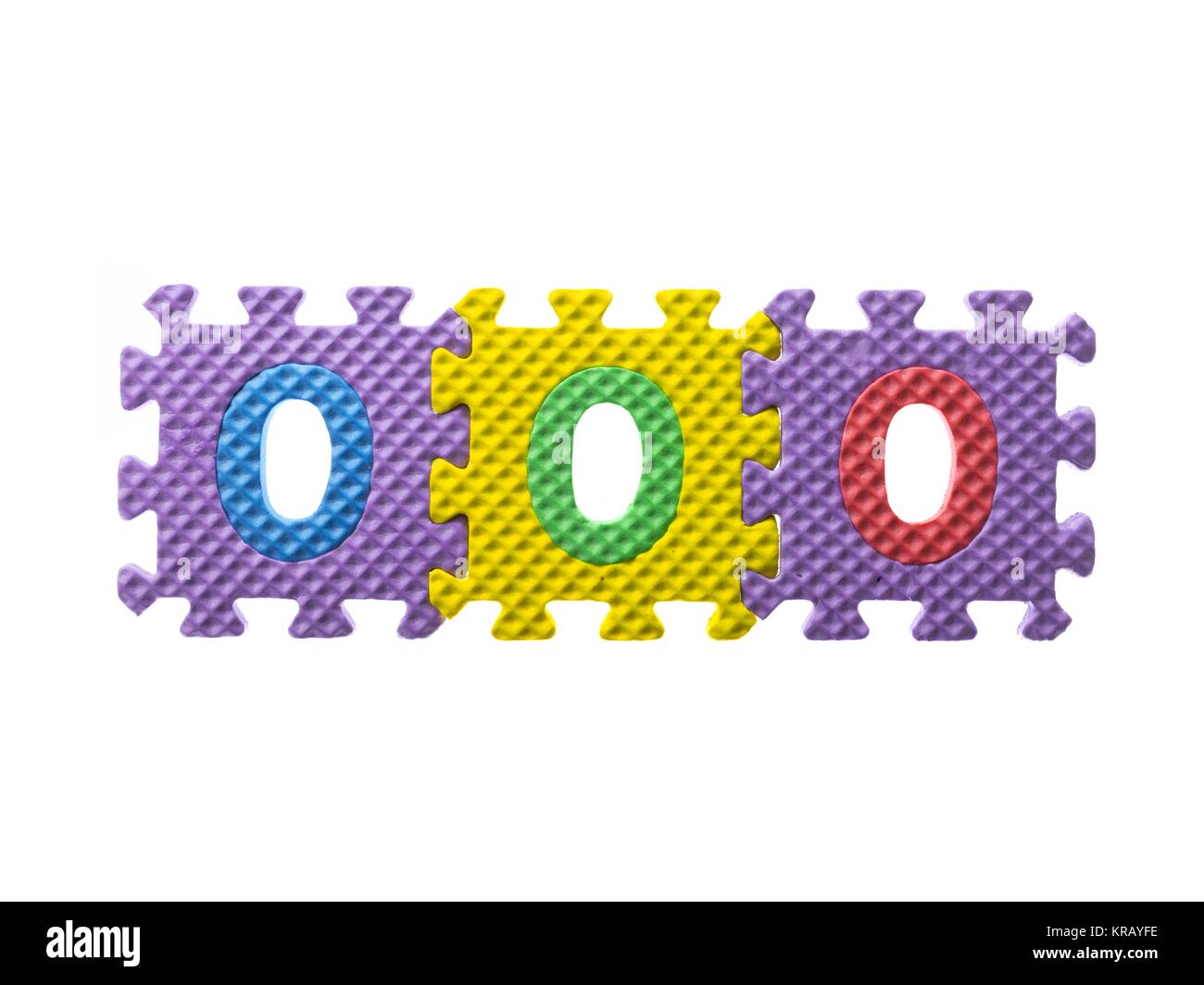 colorful rubber puzzle with number 0 Stock Photo - Alamy