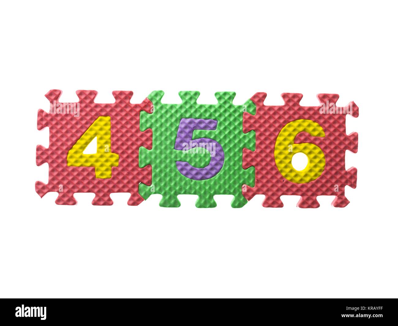 colorful rubber puzzle with numbers on white background Stock Photo - Alamy