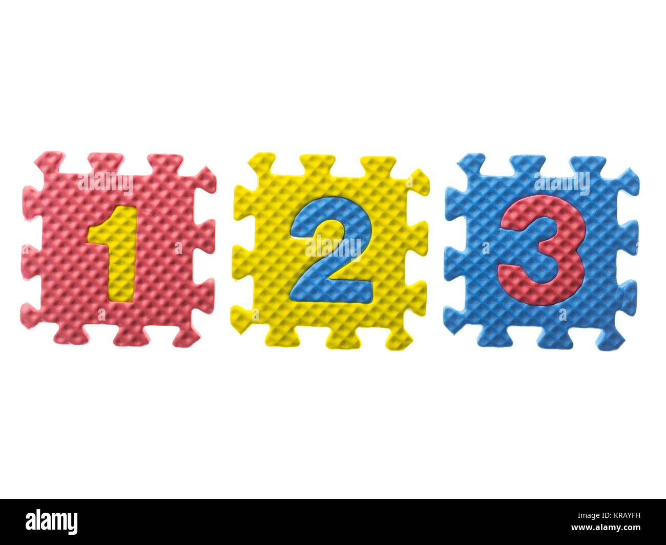 colorful rubber puzzle with numbers Stock Photo - Alamy