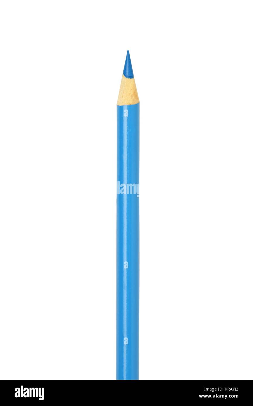 cropped image of a blue color pencil Stock Photo - Alamy