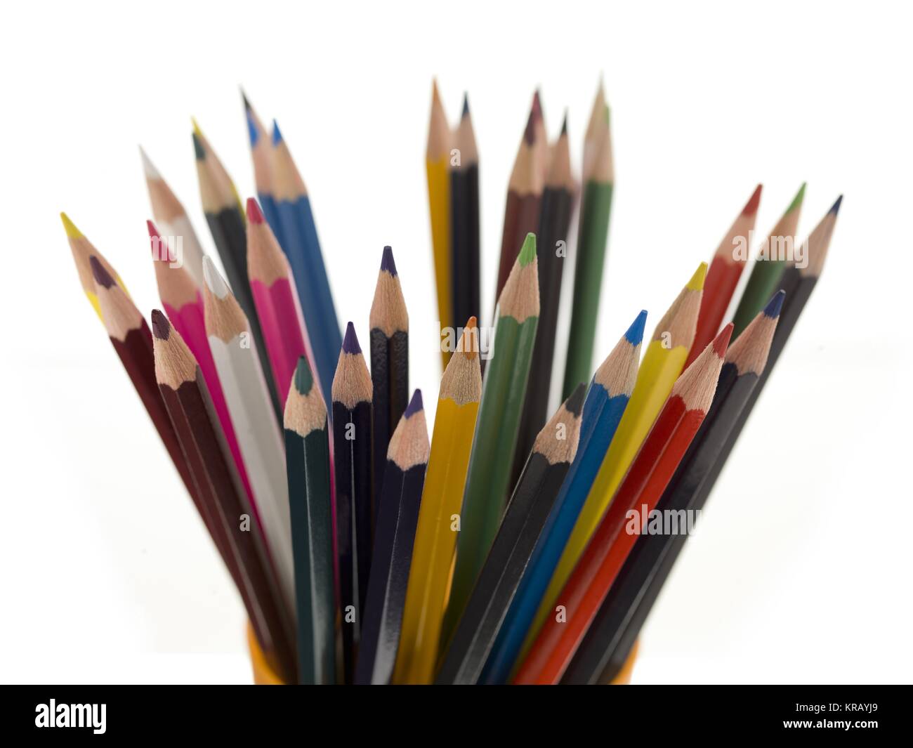 cropped image of color crayons Stock Photo - Alamy