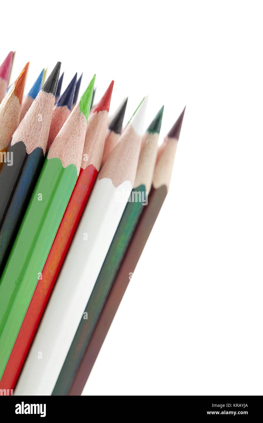 cropped image of color pencils Stock Photo - Alamy