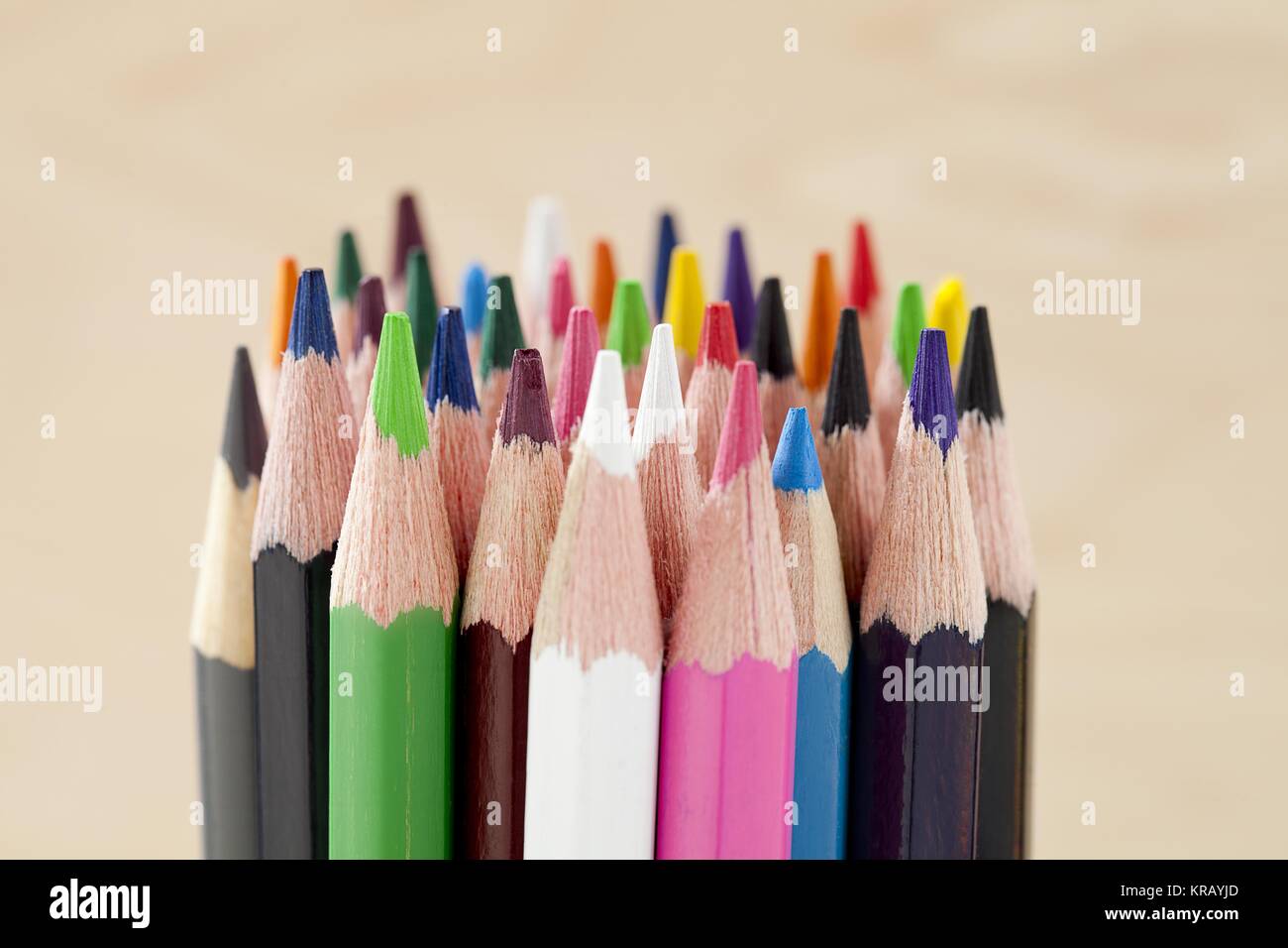 cropped image of color pencils Stock Photo - Alamy