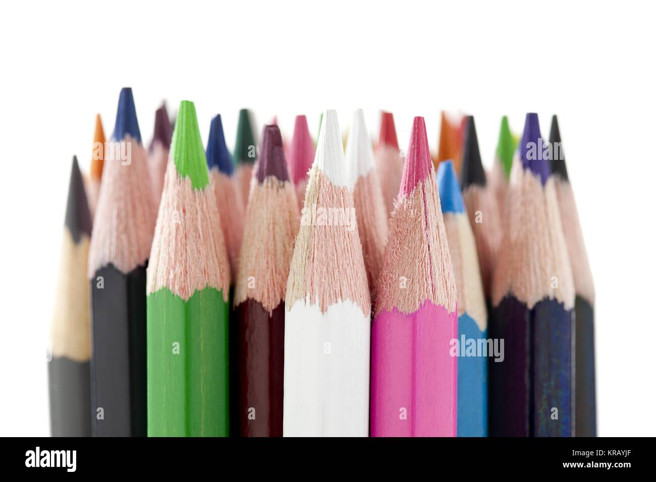 cropped image of color pencils Stock Photo - Alamy
