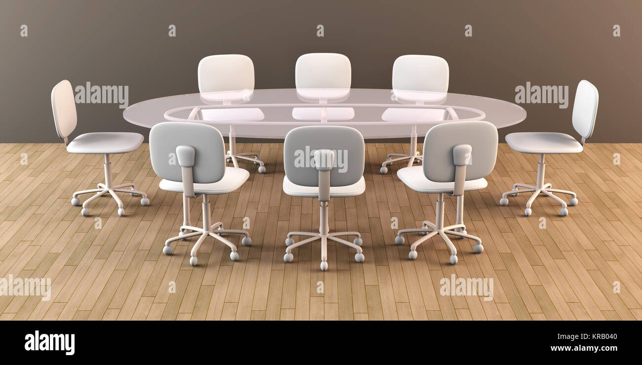 3D rendered Boardroom Stock Photo - Alamy