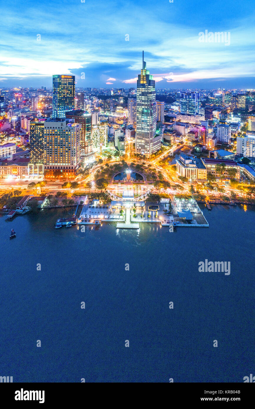 Royalty high quality free stock image aerial view of Ho Chi Minh city ...