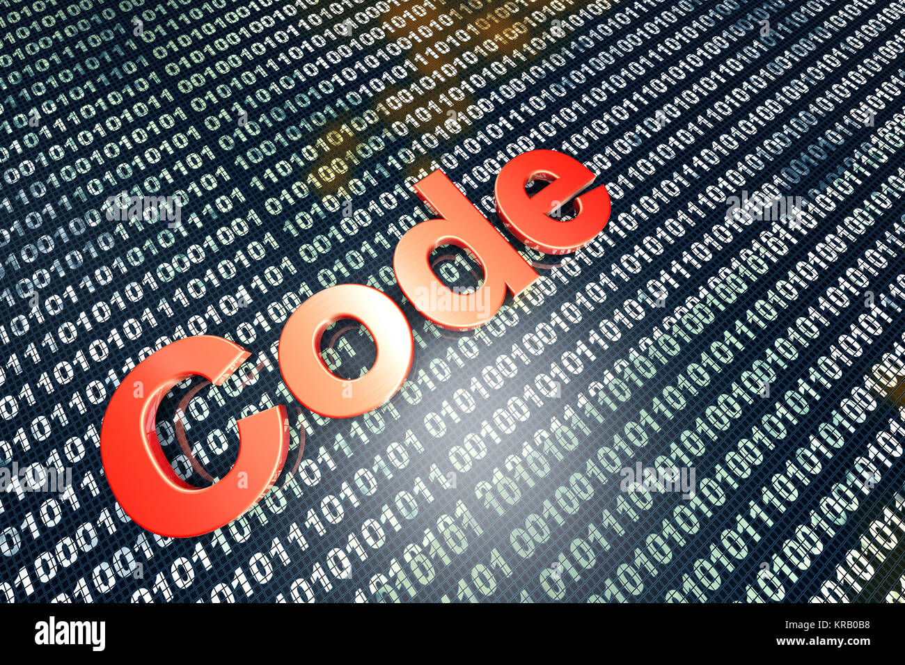 The word Code in front of a binary background Stock Photo - Alamy