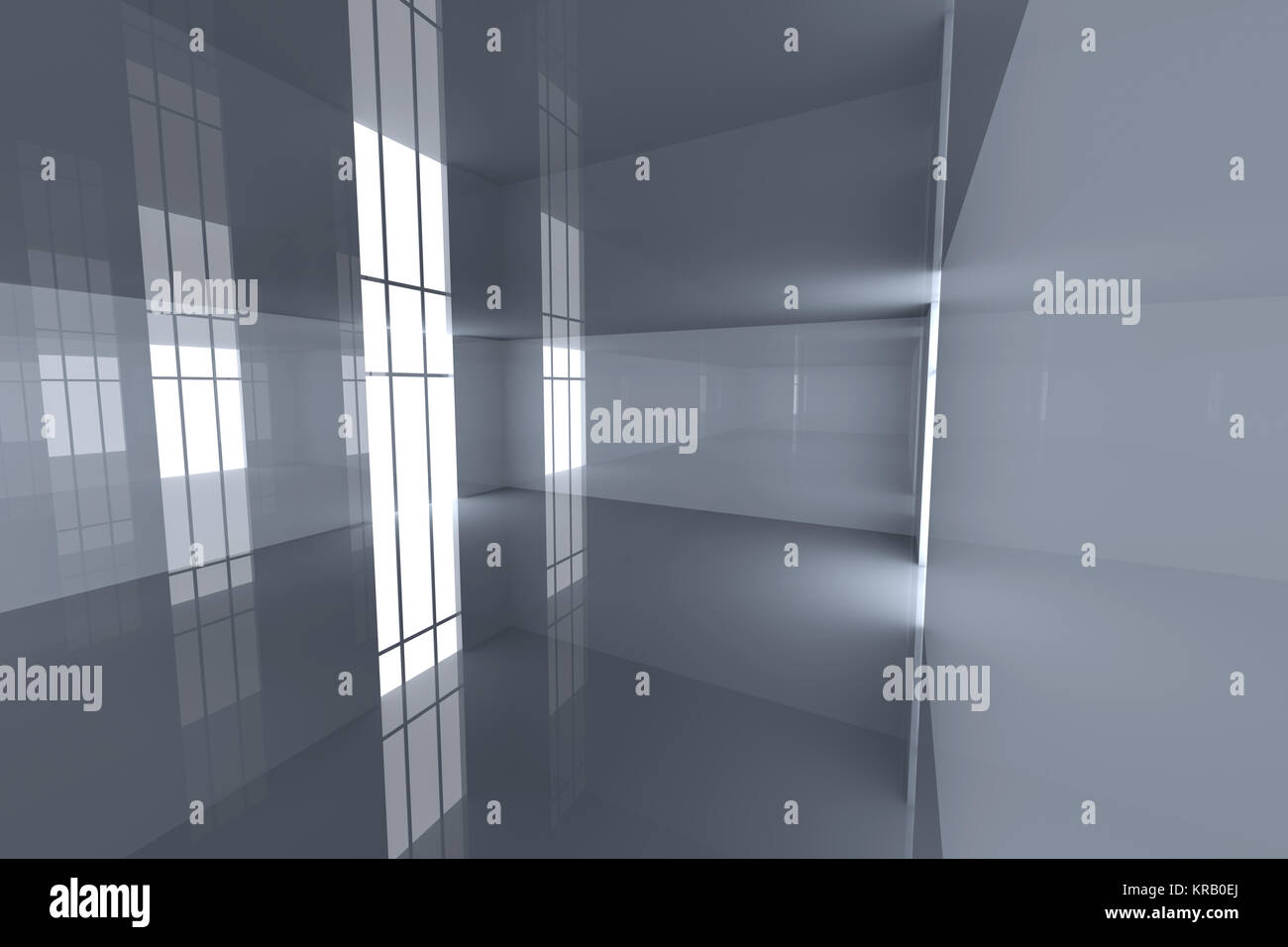 3D rendered Interior. An empty room Stock Photo - Alamy
