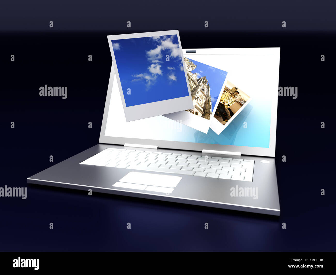DIgital photo gallery. 3D rendered Illustration Stock Photo - Alamy