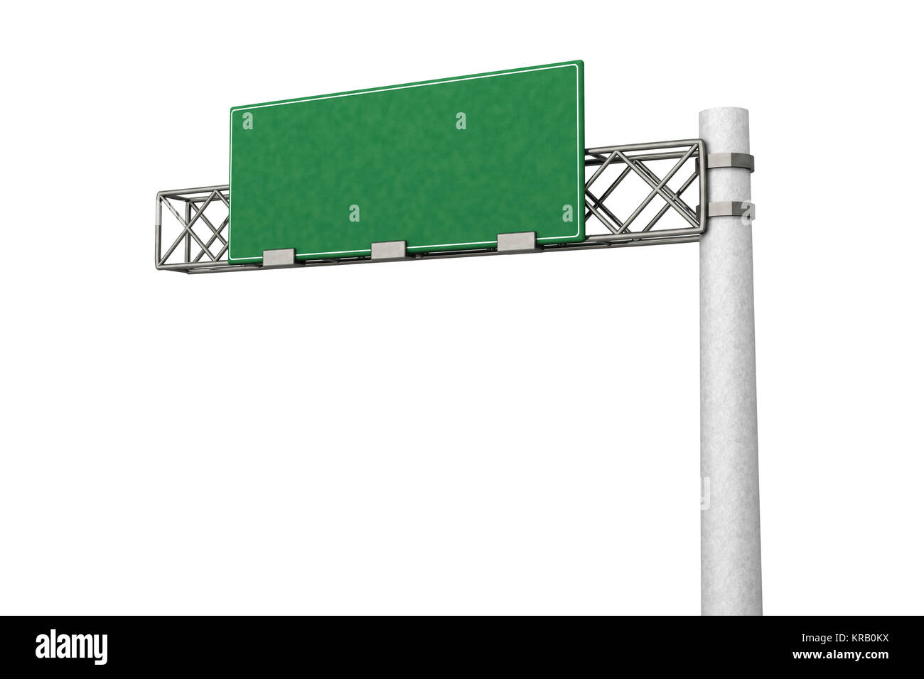 3D rendered Illustration. A empty Highway Sign Stock Photo - Alamy
