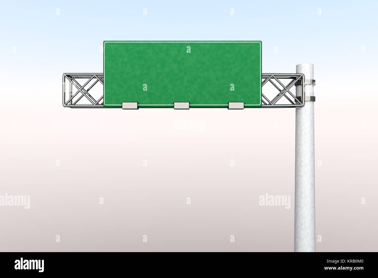 3D rendered Illustration. A empty Highway Sign Stock Photo - Alamy