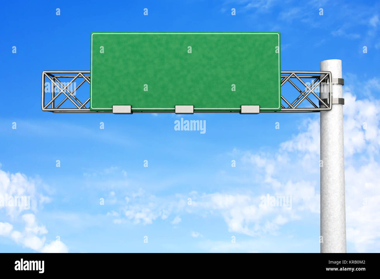 3D rendered Illustration. A empty Highway Sign Stock Photo - Alamy