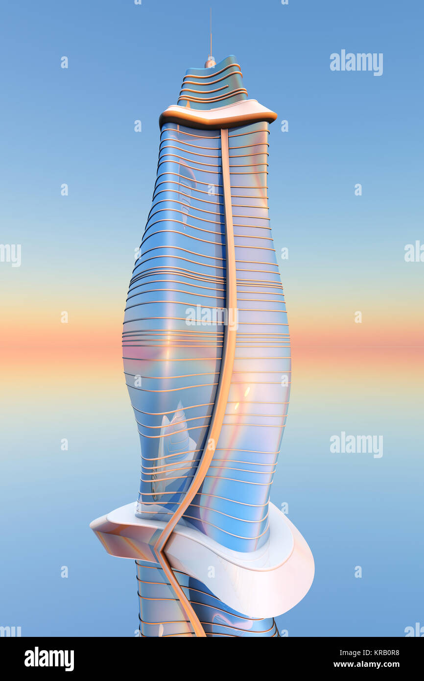 A modern skyscraper. 3D rendered Illustration Stock Photo - Alamy