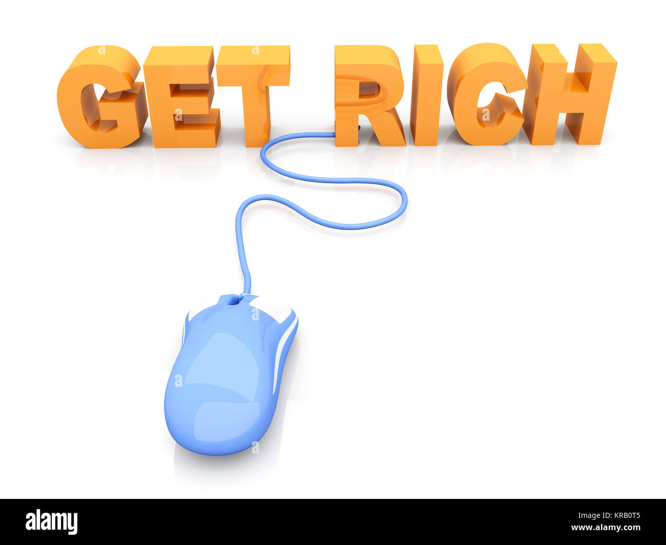 Get rich online. 3D rendered Illustration. Isolated on white Stock ...