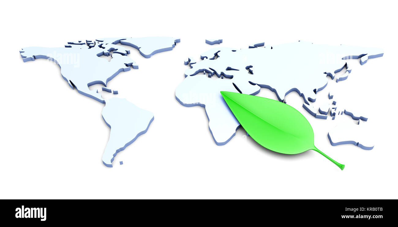 Global ecology. 3D rendered Illustration. Isolated on white Stock Photo ...
