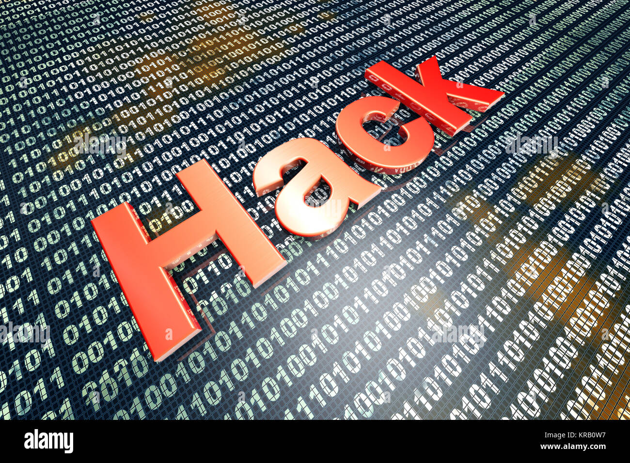 Hacking and digital code. 3D illustration Stock Photo - Alamy