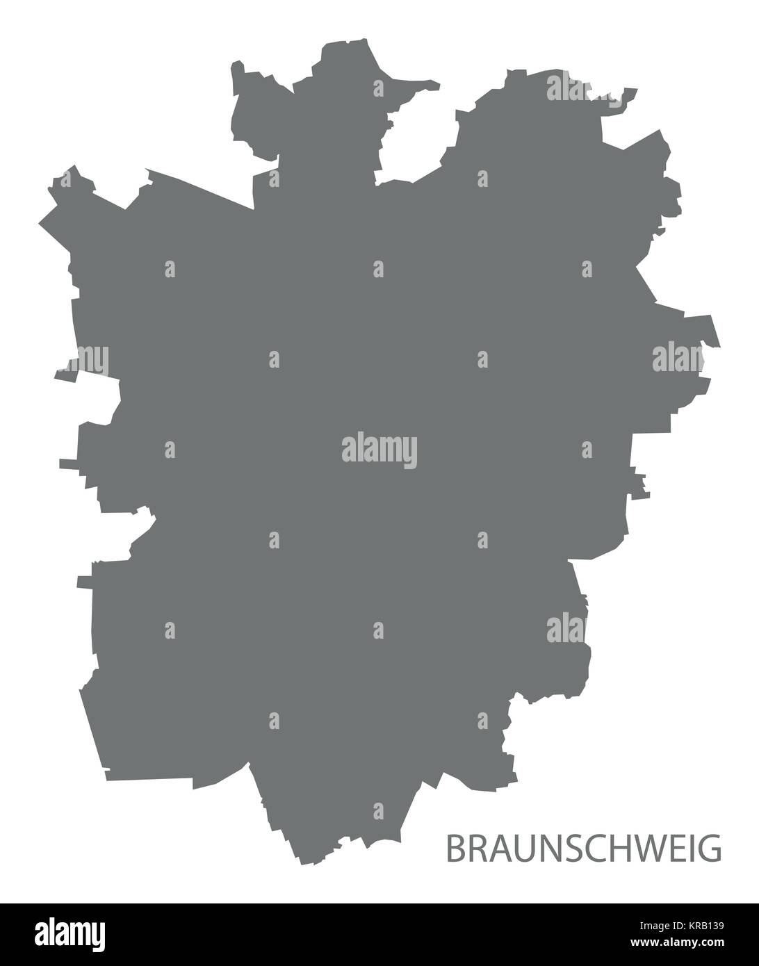 Braunschweig city map grey illustration silhouette shape Stock Vector ...