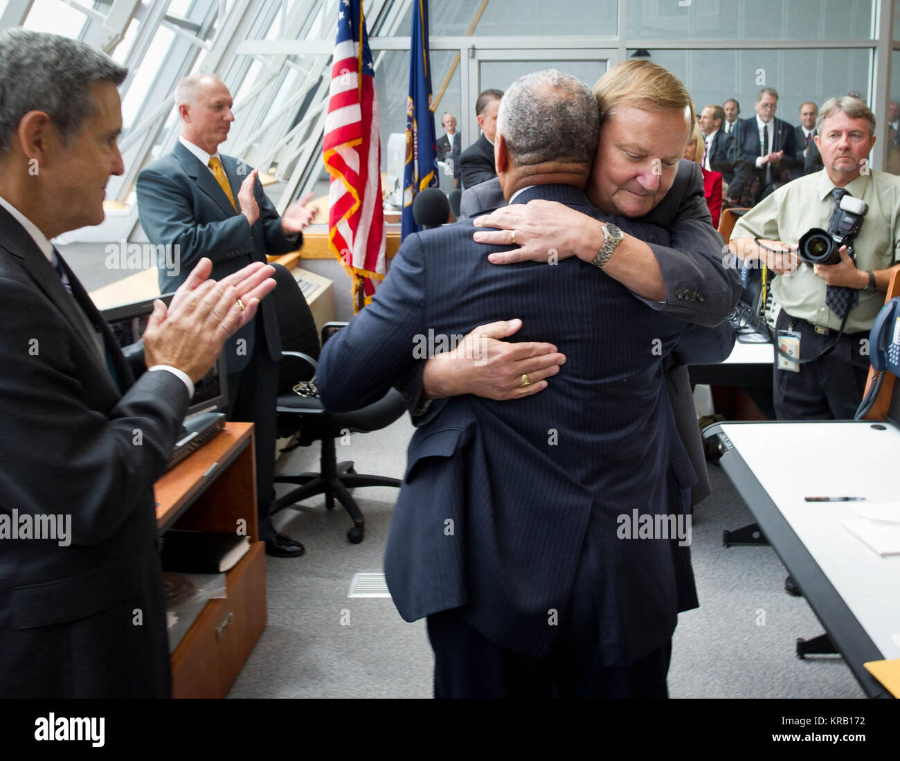 Nasa control room celebrate hi-res stock photography and images - Alamy