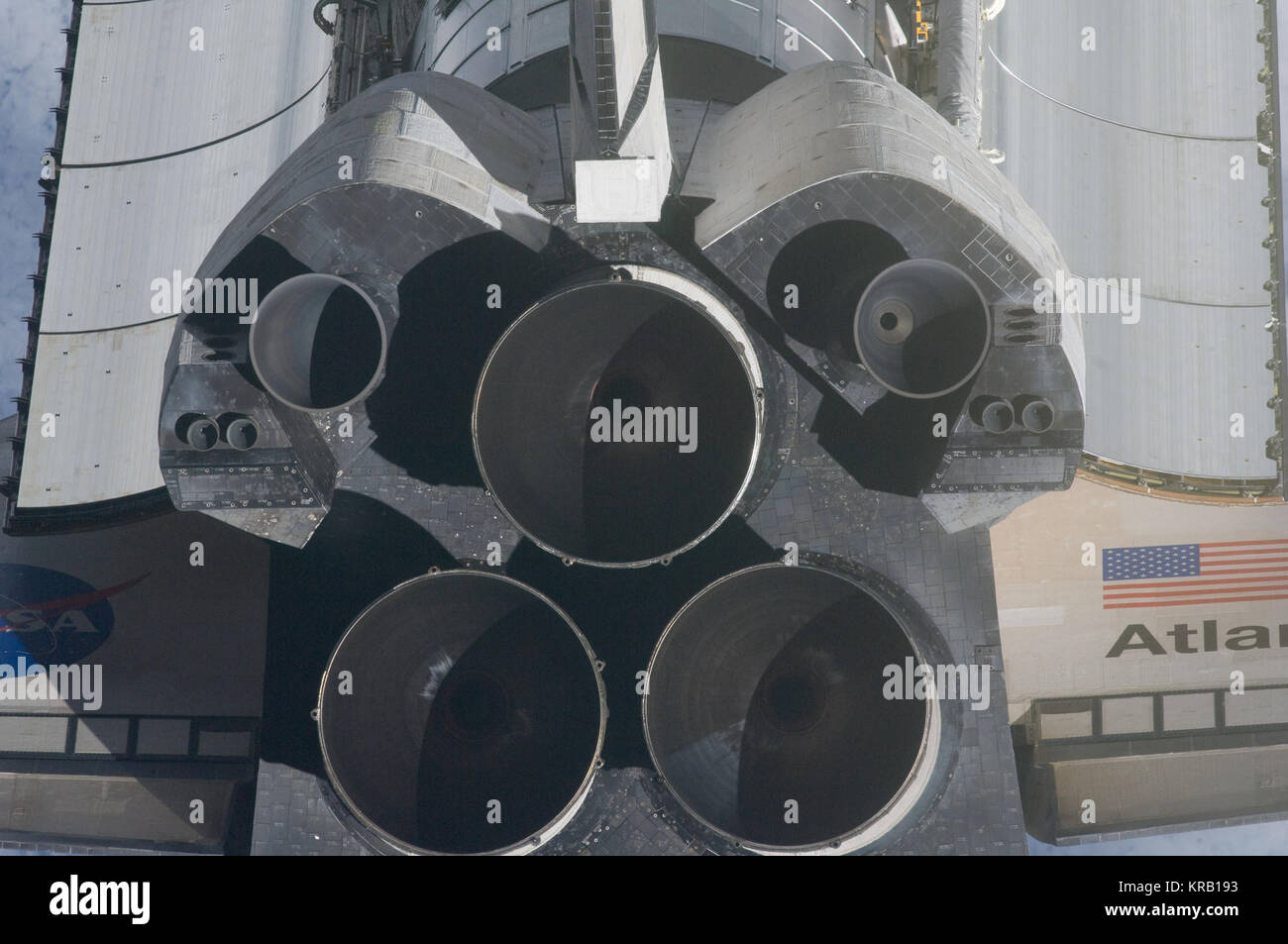 STS-135 Atlantis during the Rendezvous Pitch Maneuver 3 Stock Photo - Alamy