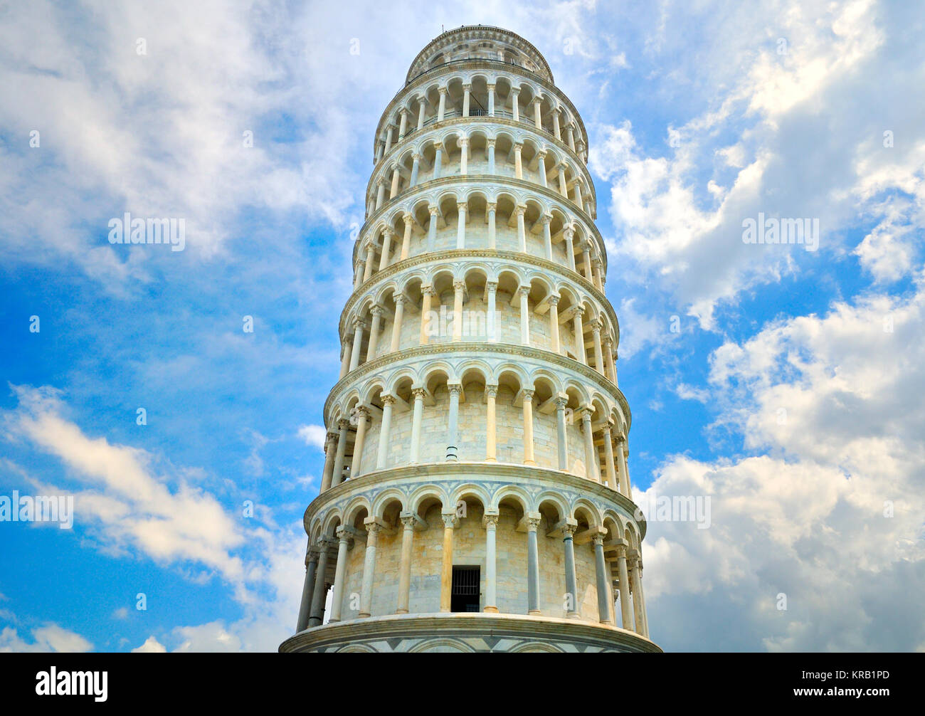 Straight ahead view of the Tower of Pisa, Italy Stock Photo - Alamy