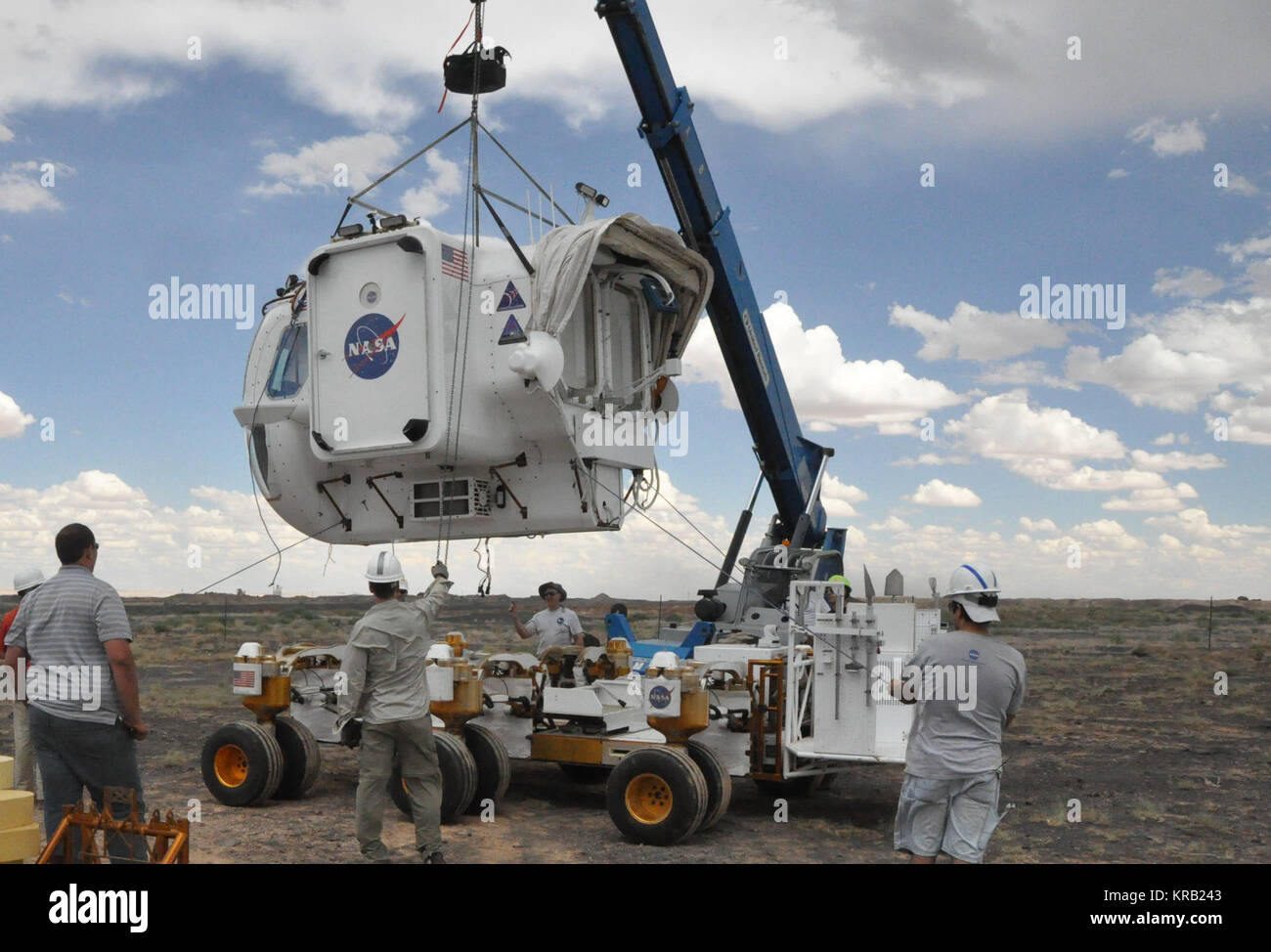 Space Exploration Vehicle being installed on Chariot Stock Photo - Alamy