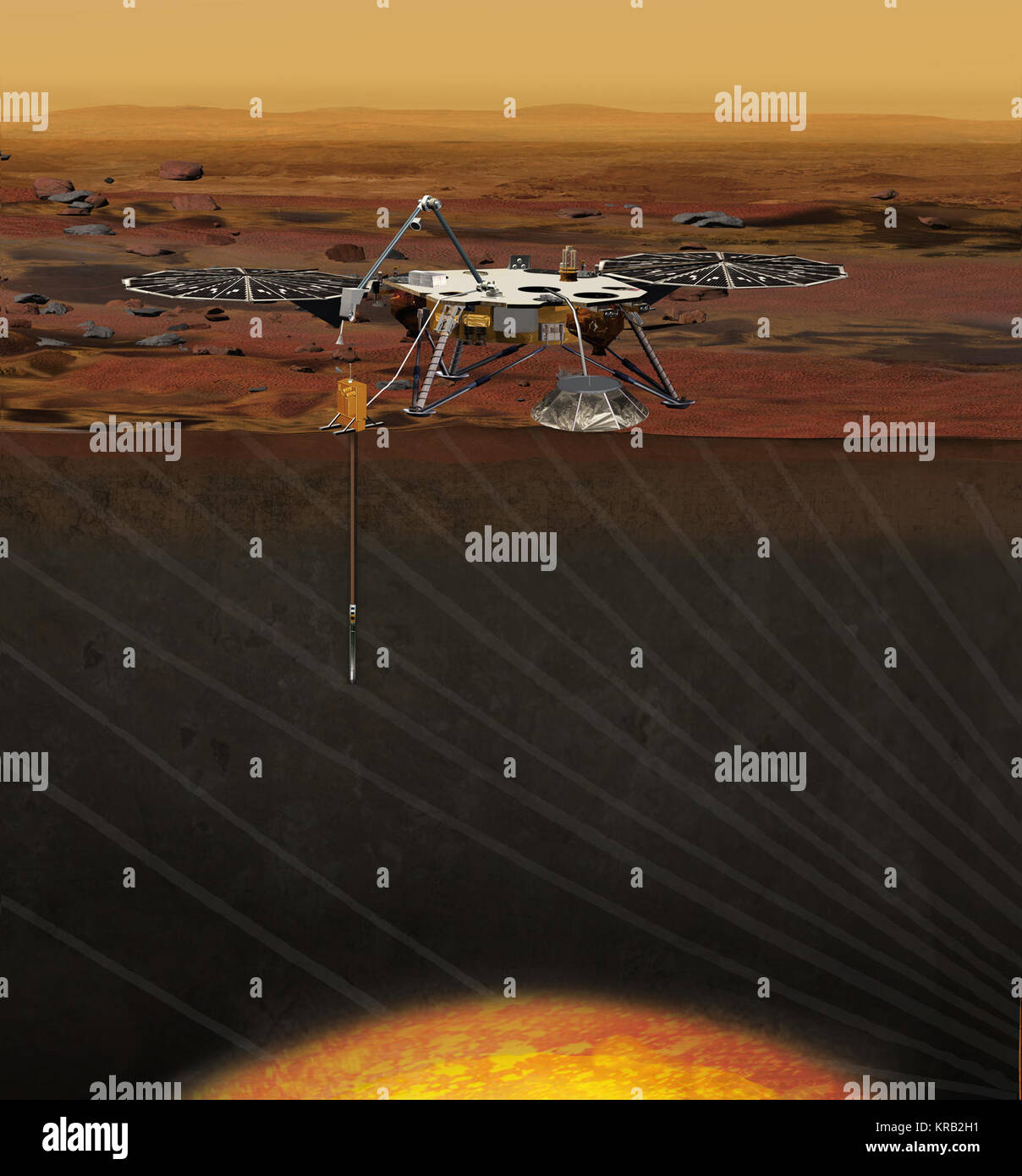 Artist's Concept of the InSight Lander Stock Photo - Alamy