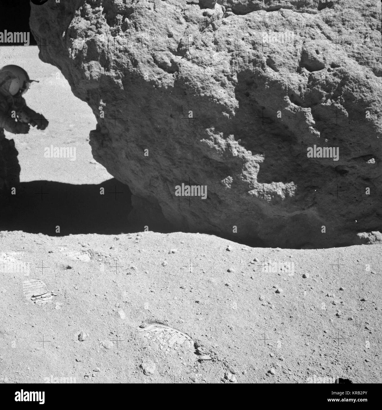 Charlie Duke near Shadow Rock, Apollo 16 Stock Photo - Alamy