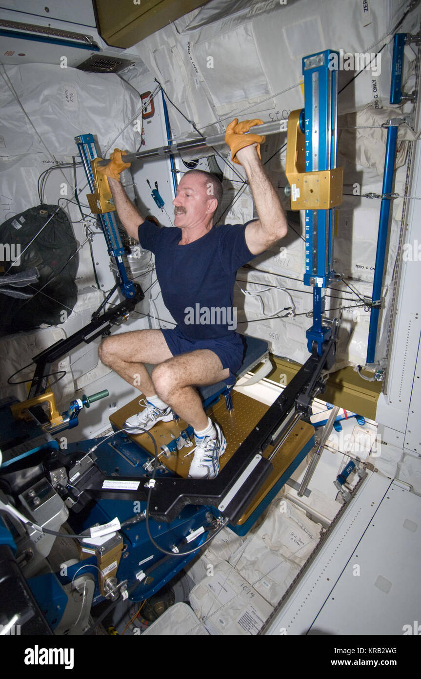 ISS Expedition 30 Burbank exercises Stock Photo - Alamy