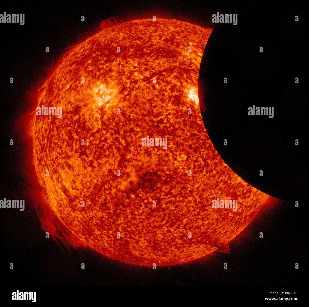 Partial Solar Eclipse Observed By SDO (6939224529 Stock Photo - Alamy