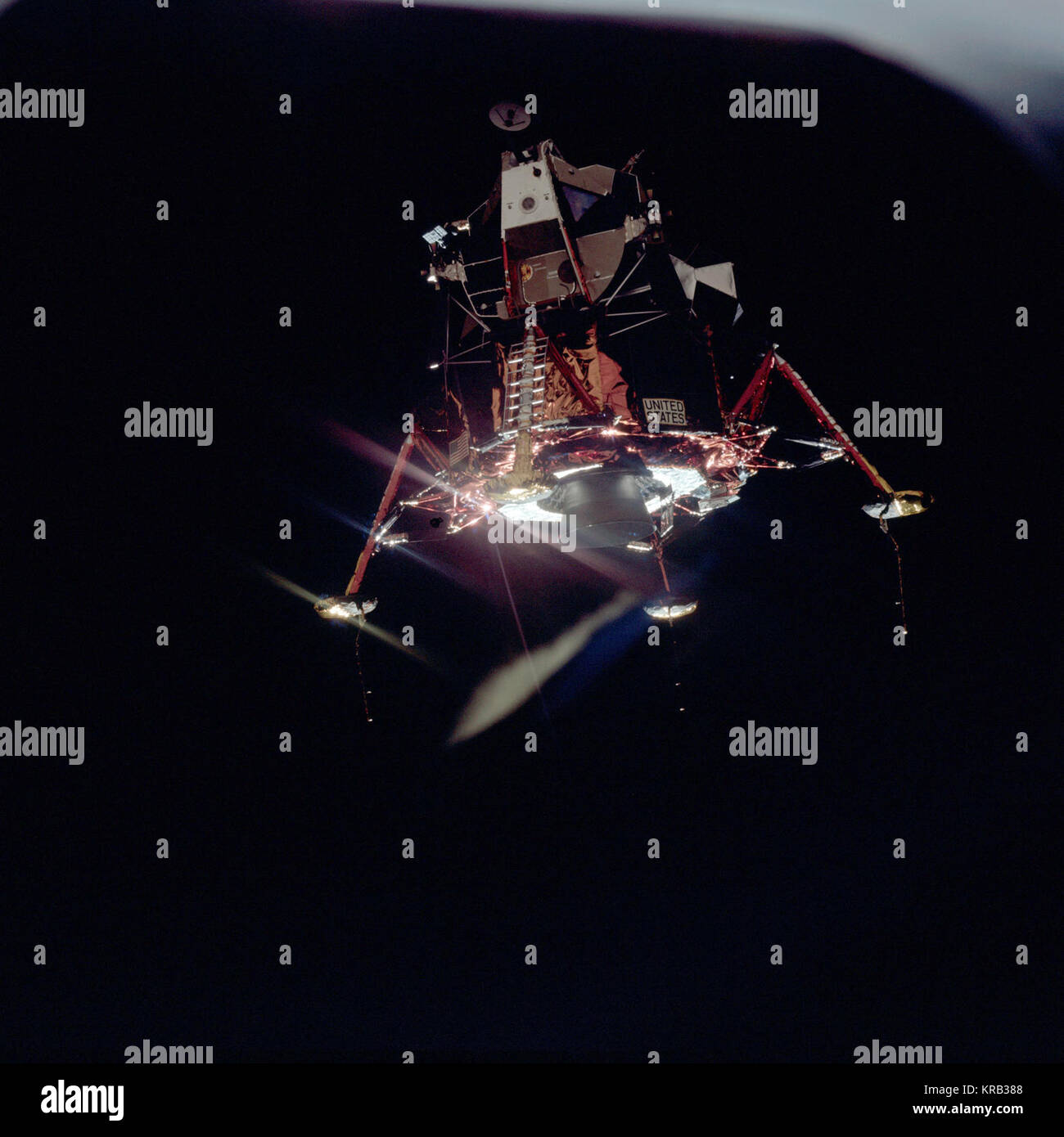 Apollo 11 Mission image - View of Lunar Module separation from the ...
