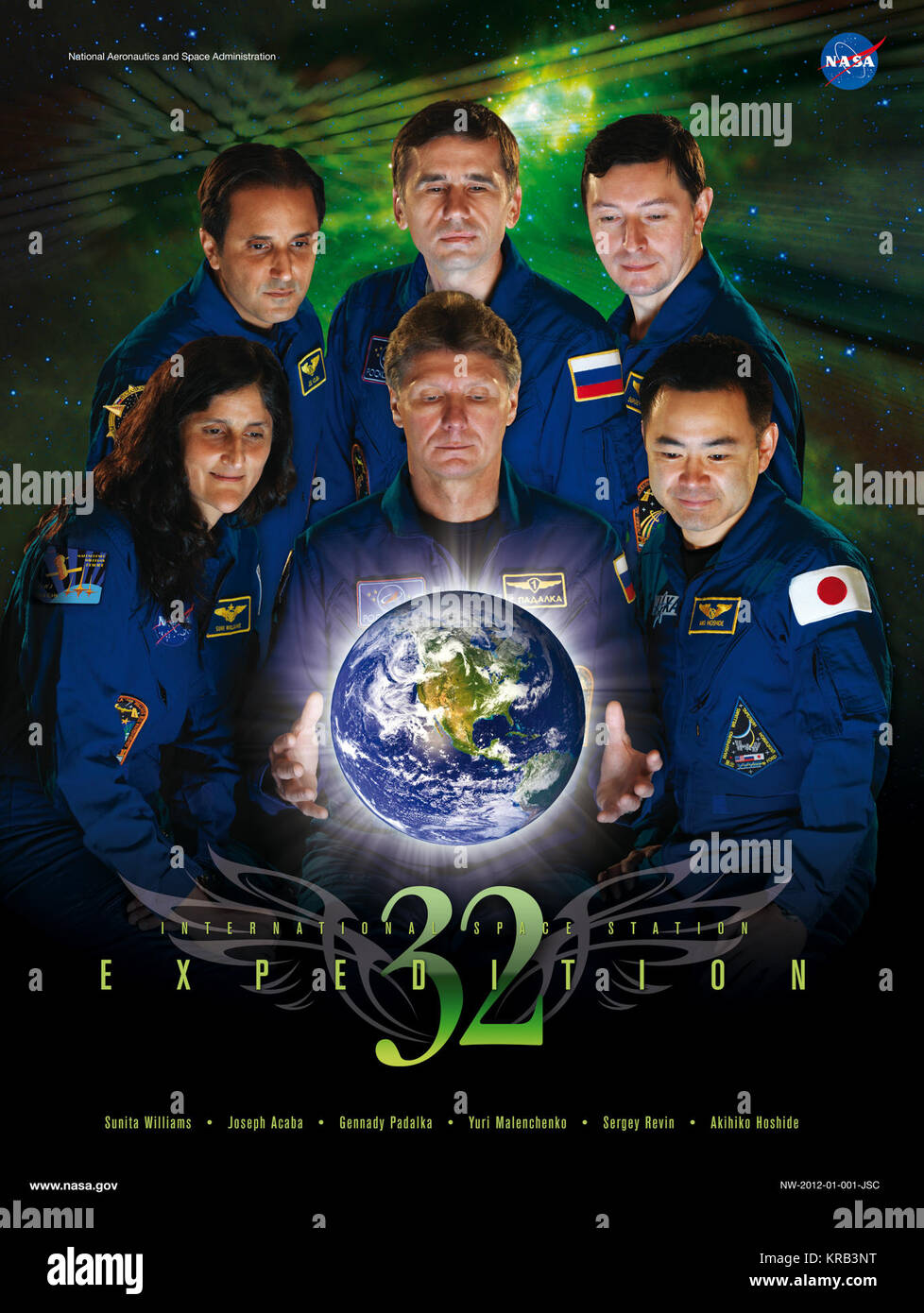 Expedition 32 crew poster Expedition 32 crew poster Stock Photo - Alamy