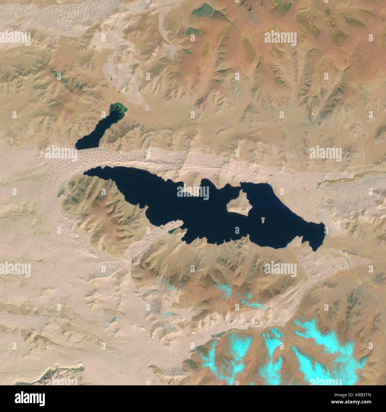 Khar Lake, Zavkhan, Mongolia, Landsat Stock Photo - Alamy